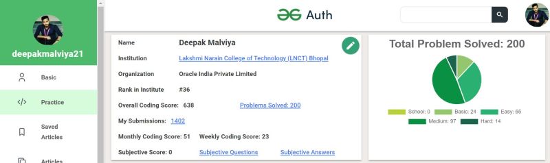 Deepak Malviya on LinkedIn: #coding #geeksforgeeks #leetcode #pepcoding ... Deepak Malviya on LinkedIn: #coding #geeksforgeeks #leetcode #pepcoding ...