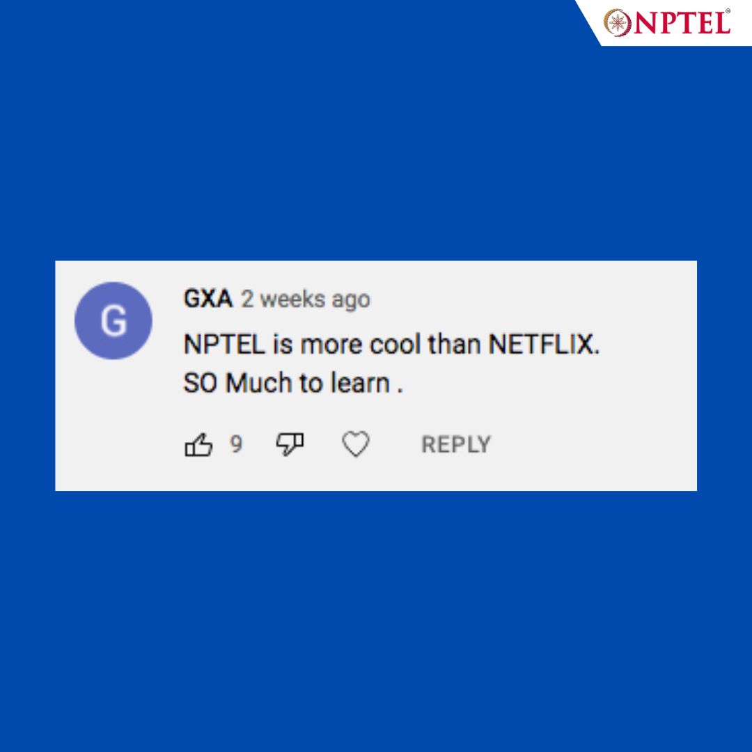 NPTEL on LinkedIn: #nptel | 26 comments NPTEL on LinkedIn: #nptel | 26 comments