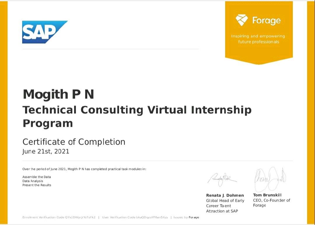 Mogith P N on LinkedIn: #sapanalyticscloud #intern #forage # ... Mogith P N on LinkedIn: #sapanalyticscloud #intern #forage # ...