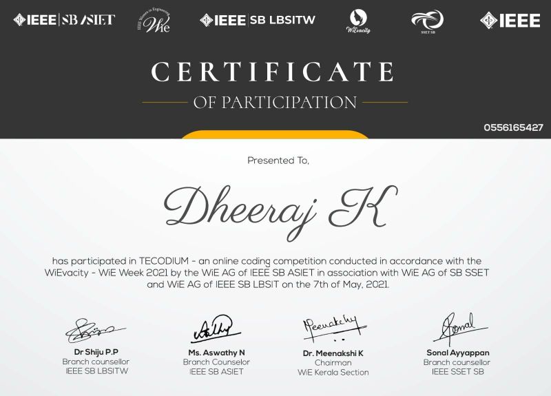 Dheeraj K on LinkedIn: Happy to be a part of TECODIUM - online coding ... Dheeraj K on LinkedIn: Happy to be a part of TECODIUM - online coding ...