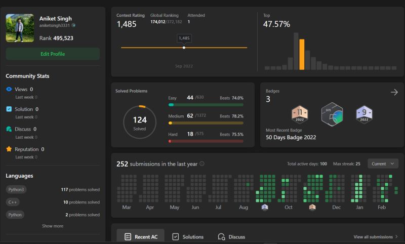 Aniket Singh on LinkedIn: #leetcode #codingjourney #progresspic # ... Aniket Singh on LinkedIn: #leetcode #codingjourney #progresspic # ...
