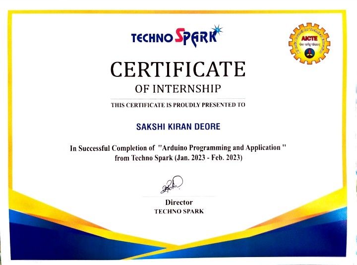 Sakshi Deore on LinkedIn: #internship #aicte #arduino #programming # ... Sakshi Deore on LinkedIn: #internship #aicte #arduino #programming # ...