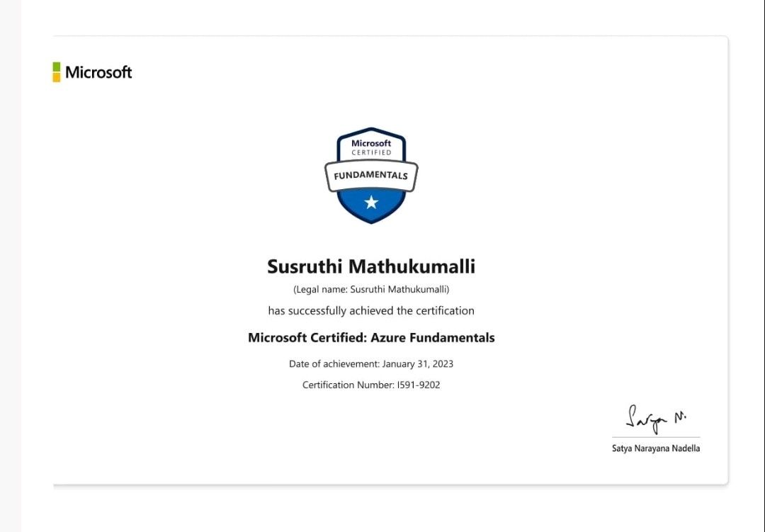 Susruthi Mathukumalli on LinkedIn: #microsoftazure #cloudcomputing # ... Susruthi Mathukumalli on LinkedIn: #microsoftazure #cloudcomputing # ...