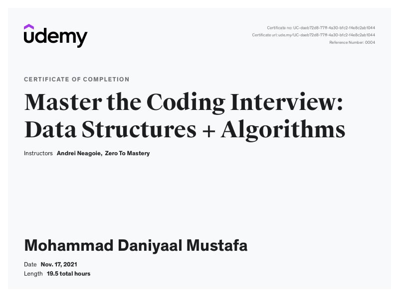 Mohammad Daniyaal Mustafa on LinkedIn: #datastructures #algorithms Mohammad Daniyaal Mustafa on LinkedIn: #datastructures #algorithms