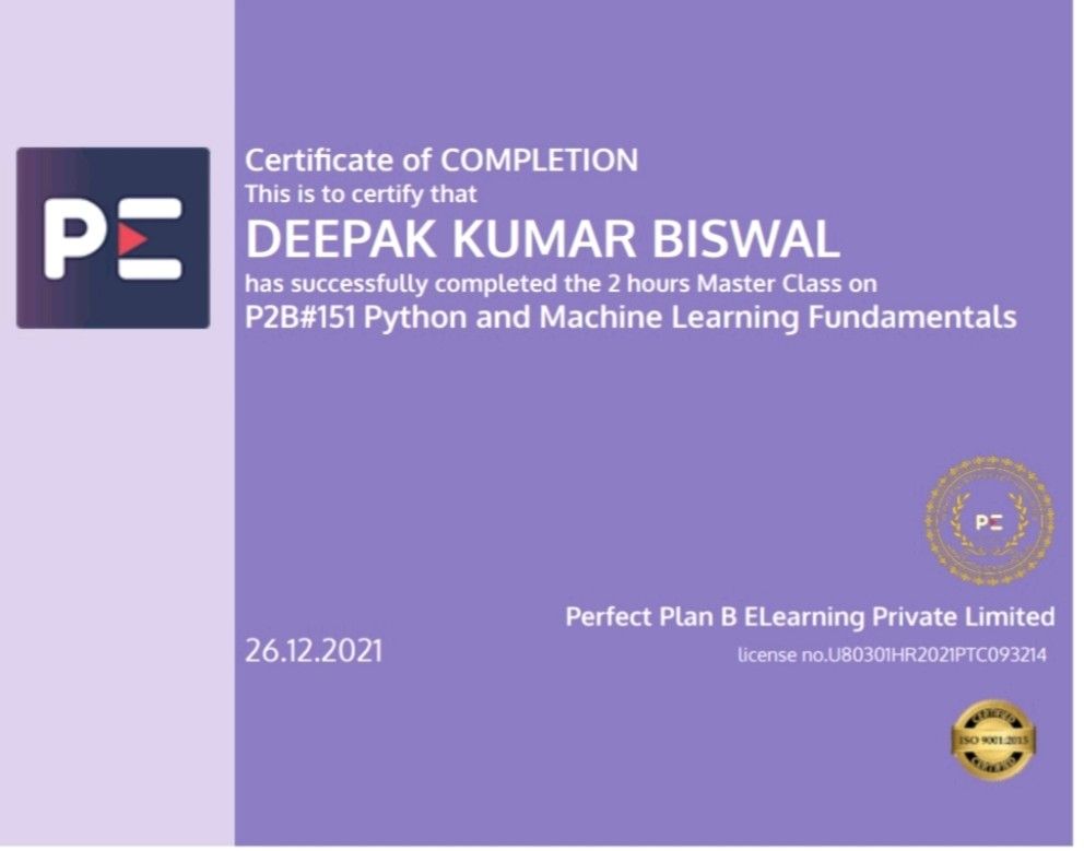 DEEPAK KUMAR BISWAL on LinkedIn: #python #machinelearning #python # ... DEEPAK KUMAR BISWAL on LinkedIn: #python #machinelearning #python # ...