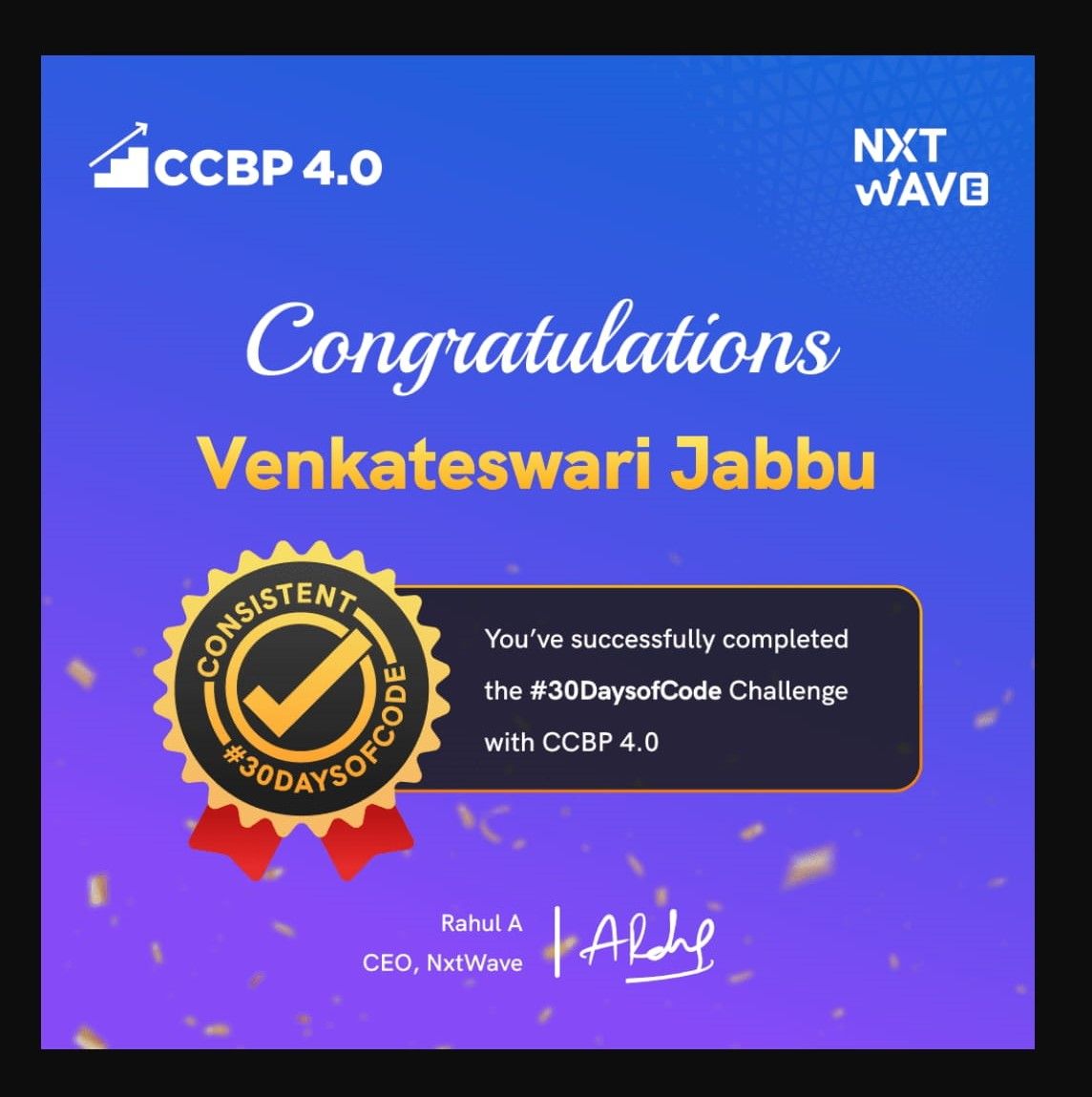 Venkateswari Jabbu on LinkedIn: #30daysofcode #nxtwave #ccbp ... Venkateswari Jabbu on LinkedIn: #30daysofcode #nxtwave #ccbp ...