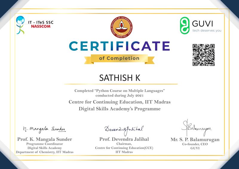 Sathish K on LinkedIn: #guvi #python #programming # ... Sathish K on LinkedIn: #guvi #python #programming # ...