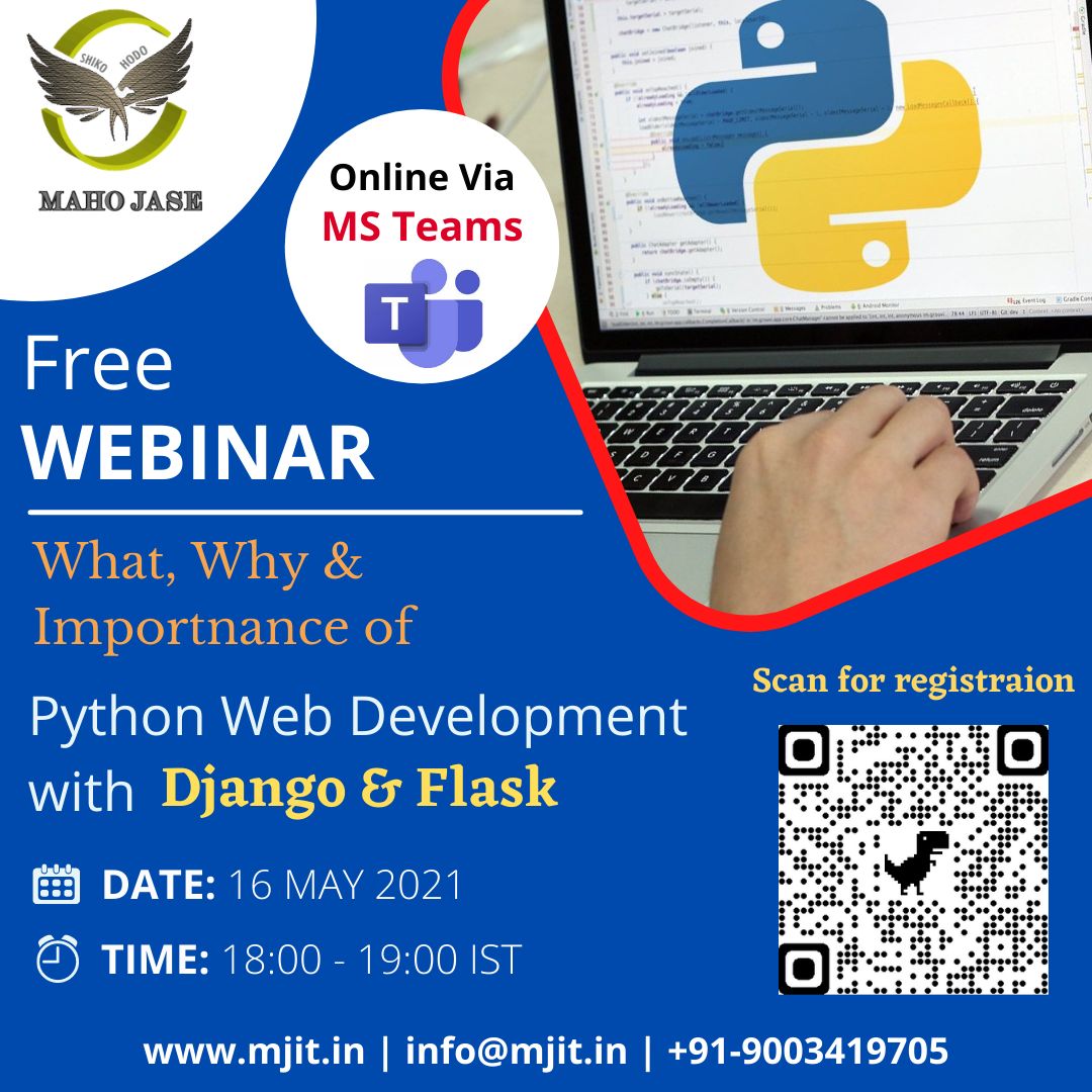 Maho Jase IT on LinkedIn: #free #python #webinar #django #flask #demo Maho Jase IT on LinkedIn: #free #python #webinar #django #flask #demo