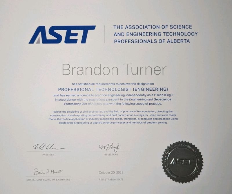 Brandon Turner, P.Tech.(Eng.) on LinkedIn: #career #surveying Brandon Turner, P.Tech.(Eng.) on LinkedIn: #career #surveying