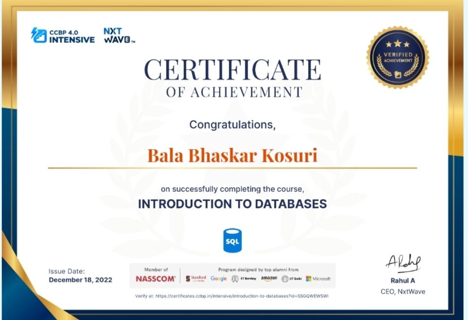 Bala Bhaskar Kosuri posted on LinkedIn Bala Bhaskar Kosuri posted on LinkedIn