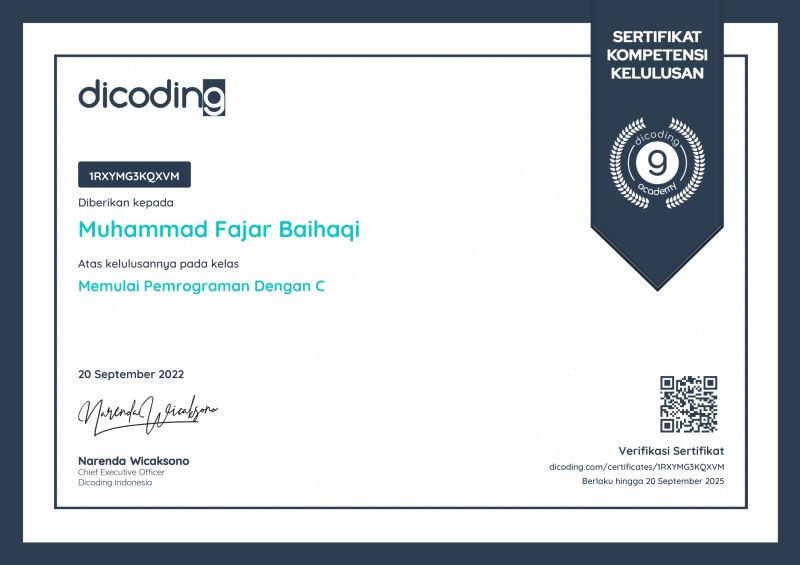 Muhammad Fajar Baihaqi on LinkedIn: I am excited to share that I have ... Muhammad Fajar Baihaqi on LinkedIn: I am excited to share that I have ...