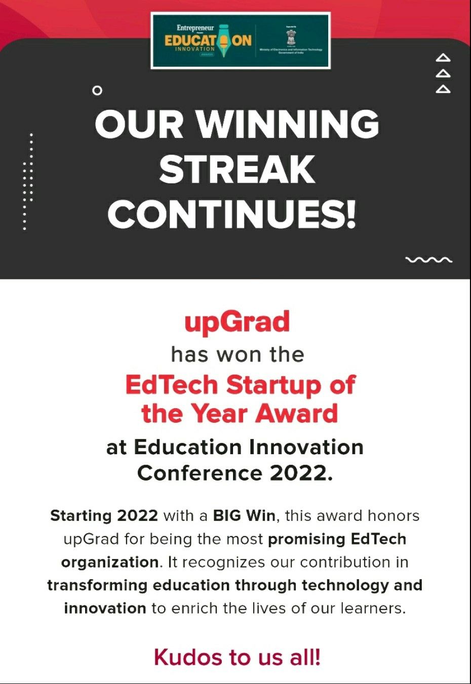 Bhushan Watare on LinkedIn: #proudmoment #upgrad #kudos Bhushan Watare on LinkedIn: #proudmoment #upgrad #kudos