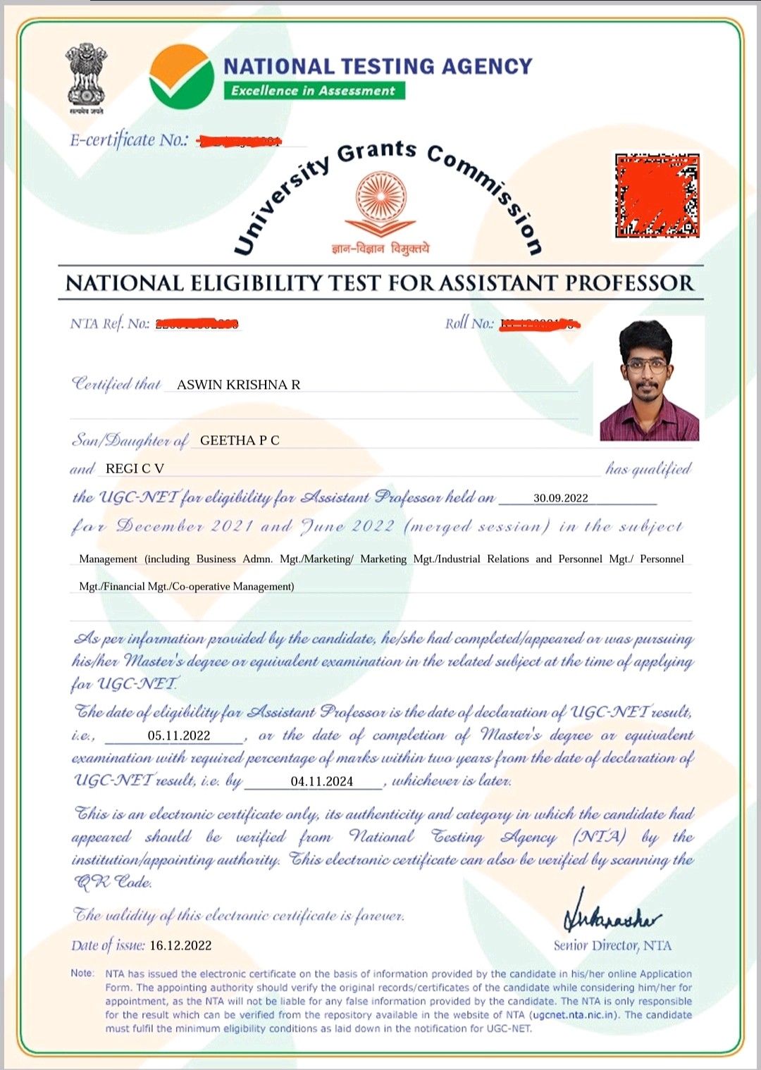 ASWIN KRISHNA R on LinkedIn: #ugcnet #management #nta #ecertificate # ... ASWIN KRISHNA R on LinkedIn: #ugcnet #management #nta #ecertificate # ...