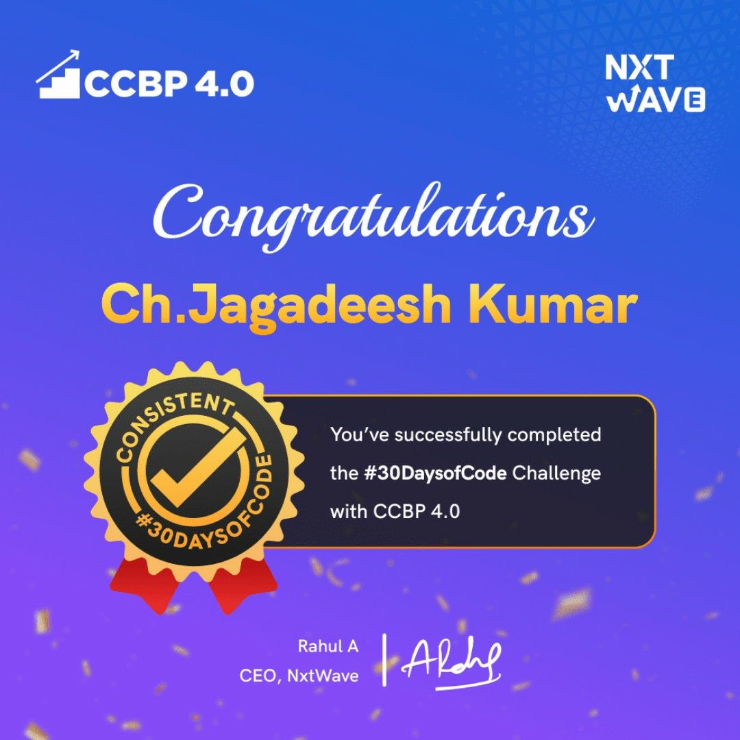 Jagadeesh kumar Chelli on LinkedIn: I successfully completed my ... Jagadeesh kumar Chelli on LinkedIn: I successfully completed my ...