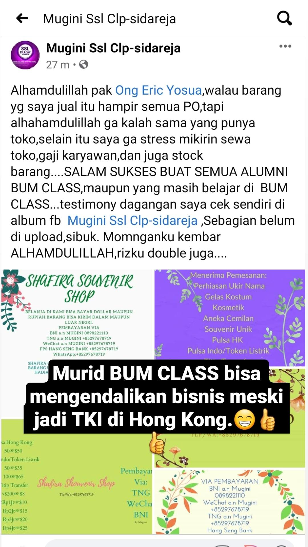 Ong Eric Yosua on LinkedIn: Murid BUM CLASS bisa bikin bisnis nyata ... Ong Eric Yosua on LinkedIn: Murid BUM CLASS bisa bikin bisnis nyata ...