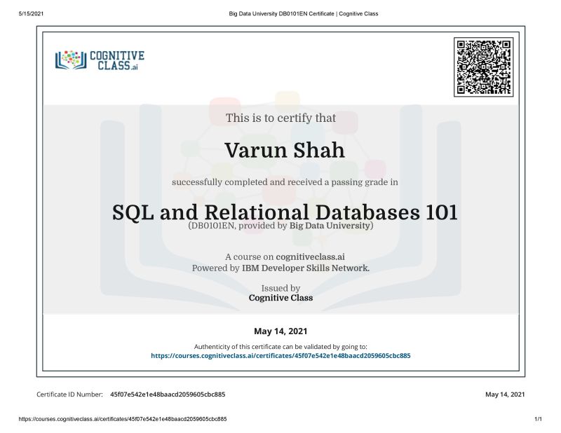 Varun Shah on LinkedIn: #sql #sqlserver #sqldatabase #ibm #cognitiveclass Varun Shah on LinkedIn: #sql #sqlserver #sqldatabase #ibm #cognitiveclass