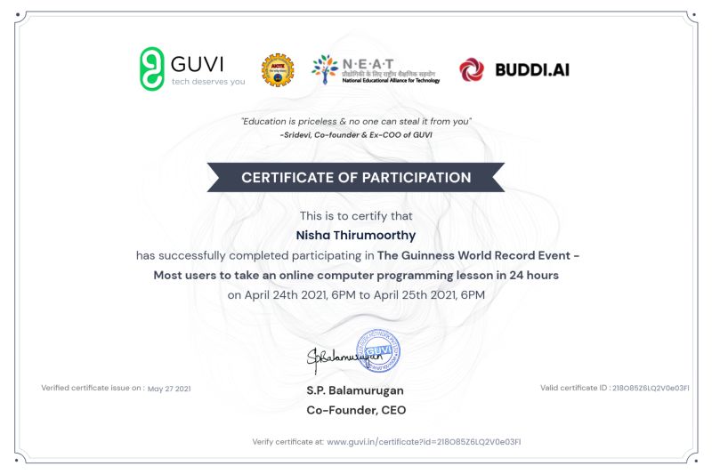 Nisha Thirumoorthy on LinkedIn: #ai #guvi #artificialintelligenceai Nisha Thirumoorthy on LinkedIn: #ai #guvi #artificialintelligenceai