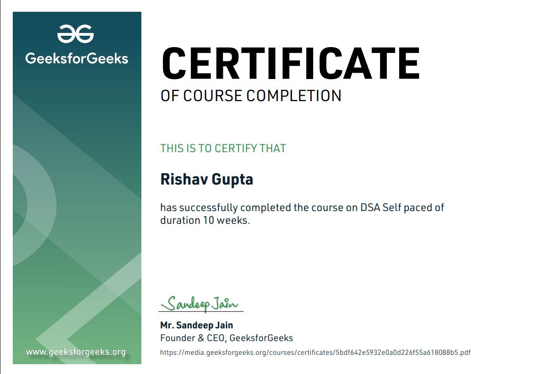 Rishav Gupta on LinkedIn: #datastructures #algorithms Rishav Gupta on LinkedIn: #datastructures #algorithms