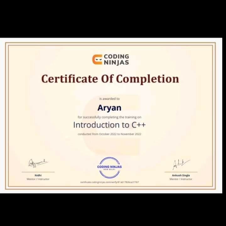 Aryan . on LinkedIn: #coding #codingninjas #c #language Aryan . on LinkedIn: #coding #codingninjas #c #language