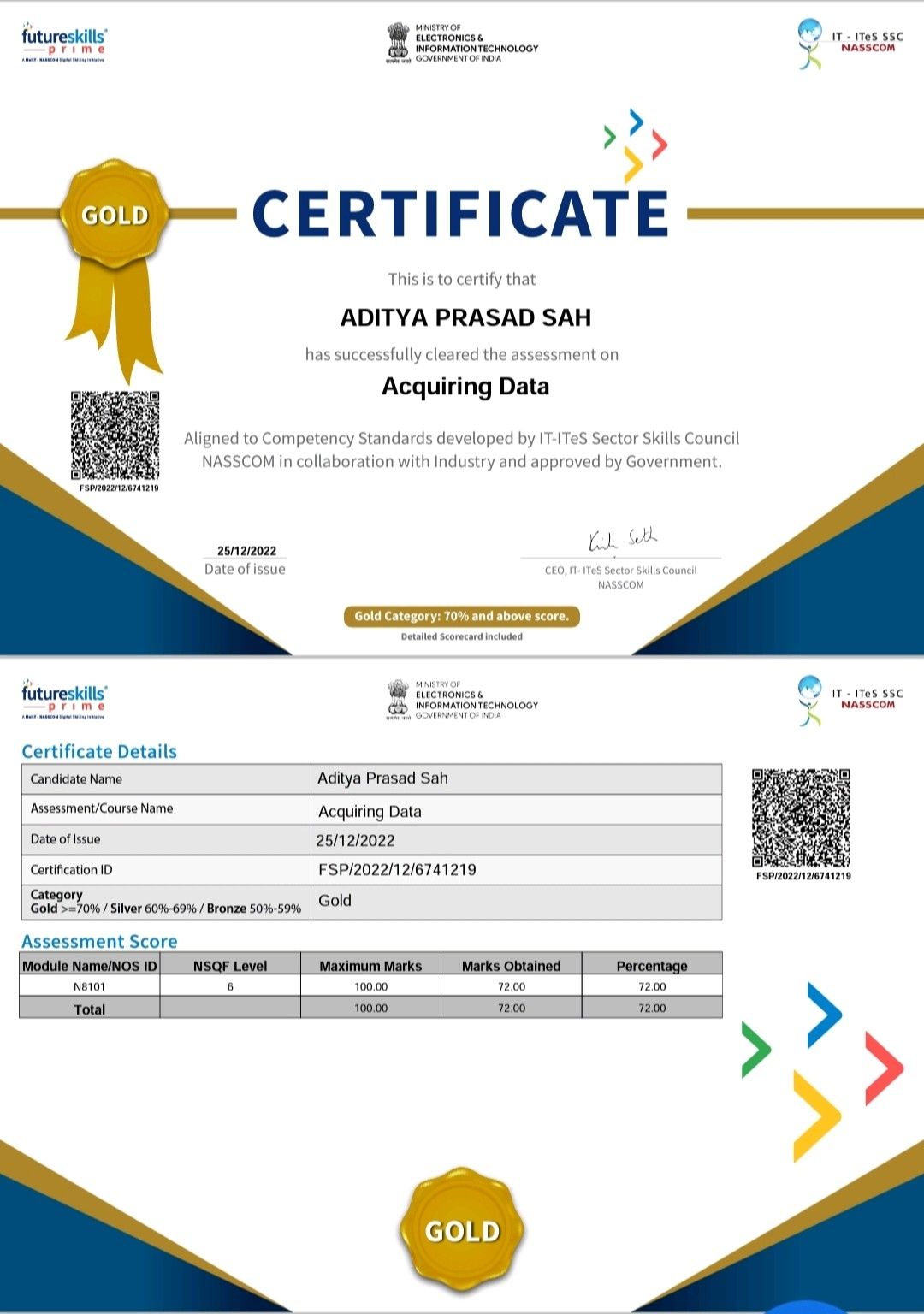 ADITYA PRASAD SAH on LinkedIn: NASSCOM CERTIFICATE Acquiring Data ADITYA PRASAD SAH on LinkedIn: NASSCOM CERTIFICATE Acquiring Data