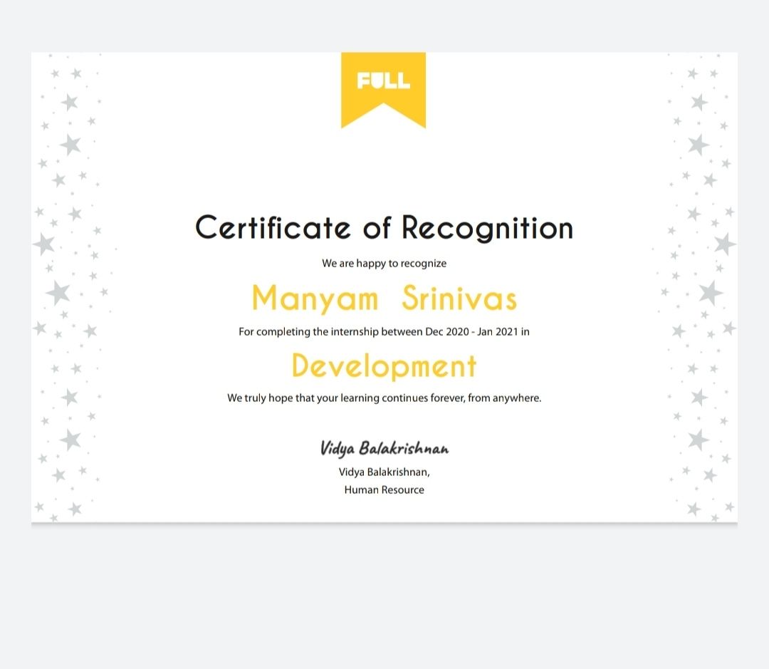 Srinivas Manyam on LinkedIn: #java #intern Srinivas Manyam on LinkedIn: #java #intern
