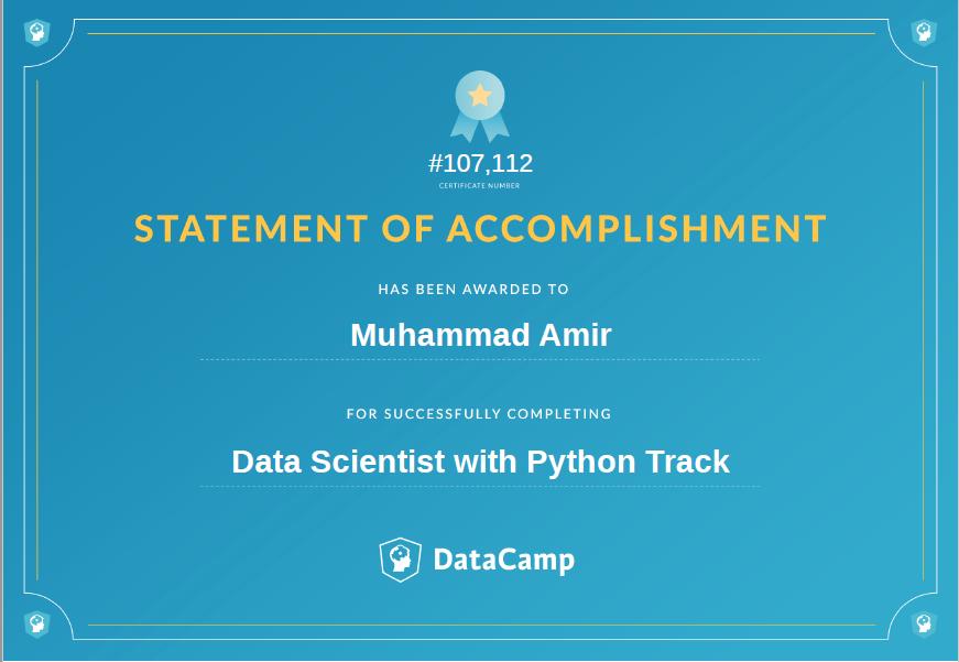 Muhammad Amir . on LinkedIn: #datacamp #pythonprogramming #python Muhammad Amir . on LinkedIn: #datacamp #pythonprogramming #python