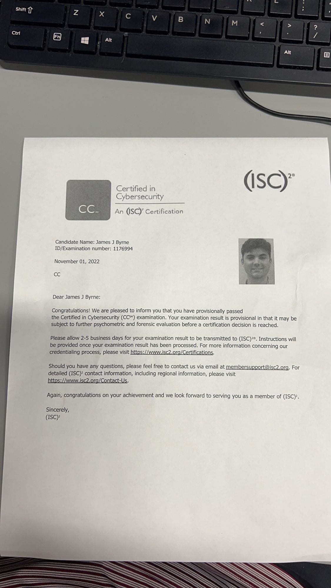 James Byrne on LinkedIn: #isc2 #certifications James Byrne on LinkedIn: #isc2 #certifications