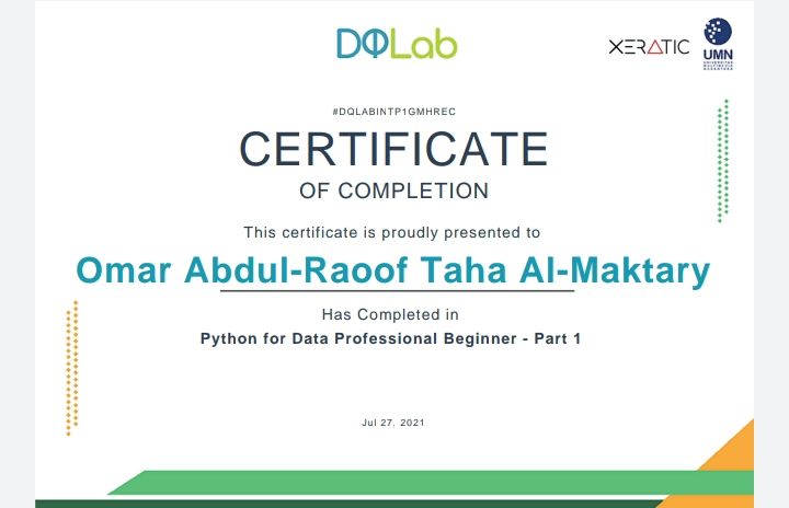Omar Al-Maktary on LinkedIn: #python #dqlab #keeplearning #datascience Omar Al-Maktary on LinkedIn: #python #dqlab #keeplearning #datascience