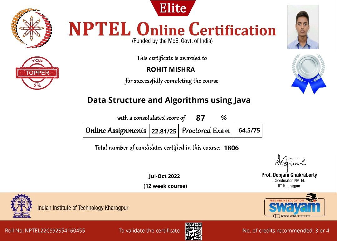 Rohit Mishra on LinkedIn: #nptel | 11 comments Rohit Mishra on LinkedIn: #nptel | 11 comments
