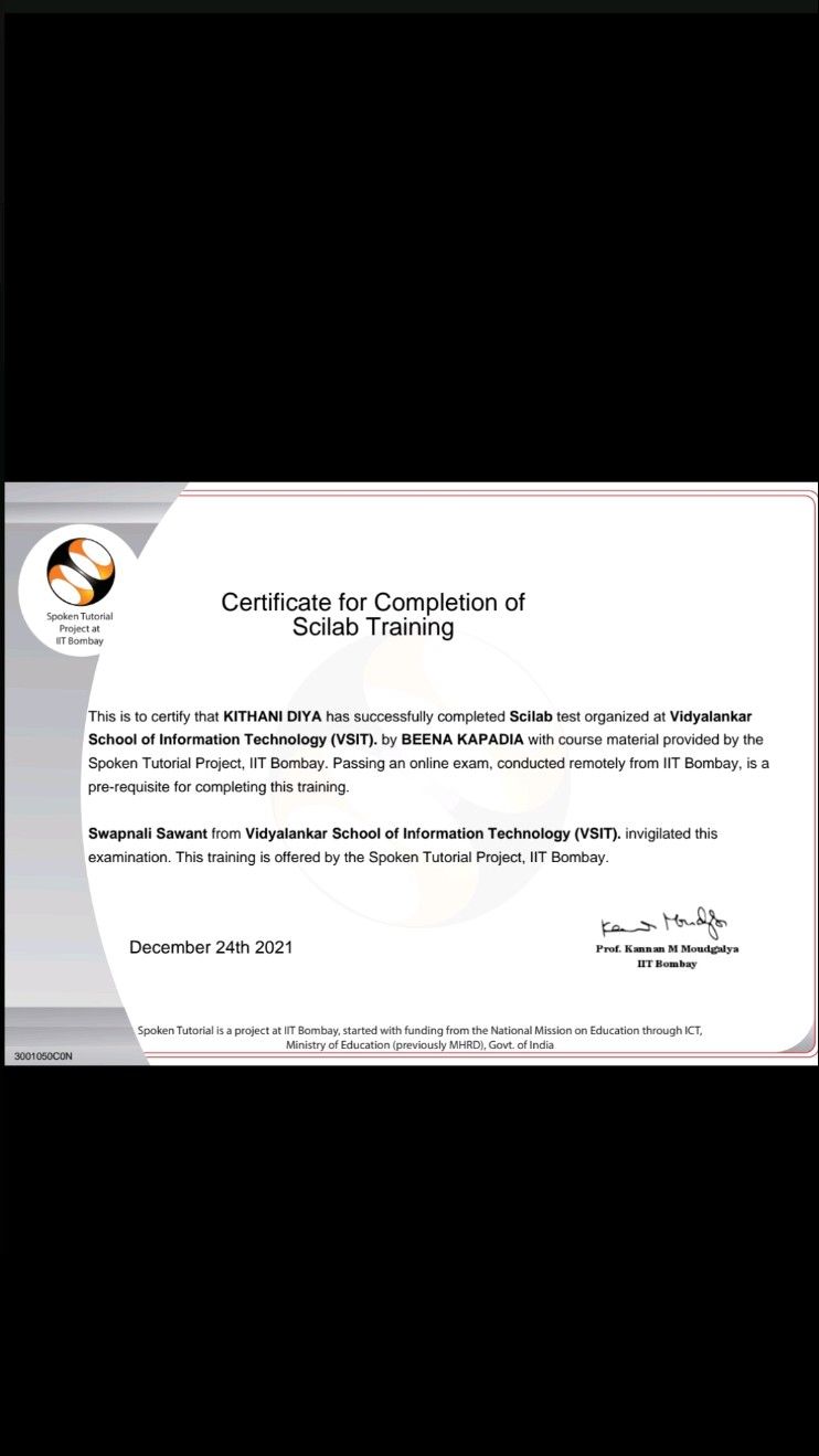 Diya Kithani on LinkedIn: #scilab #training #iitb Diya Kithani on LinkedIn: #scilab #training #iitb