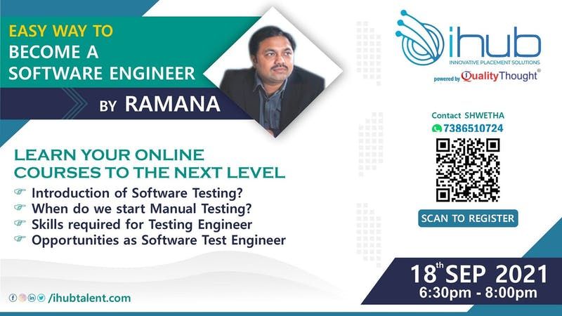 iHub Info Systems on LinkedIn: #qualitythought #ihub #testing # ... iHub Info Systems on LinkedIn: #qualitythought #ihub #testing # ...