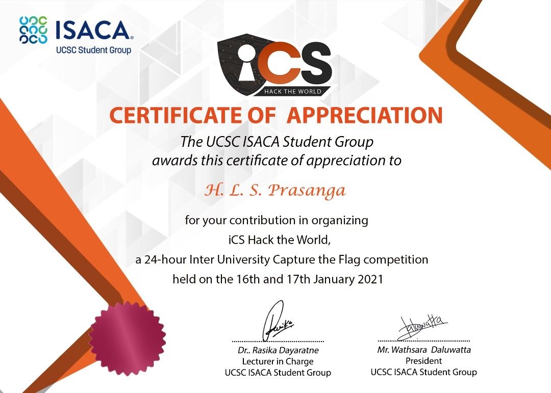 Sajith Prasanga on LinkedIn: #ucscisg #ucsc #ics Sajith Prasanga on LinkedIn: #ucscisg #ucsc #ics