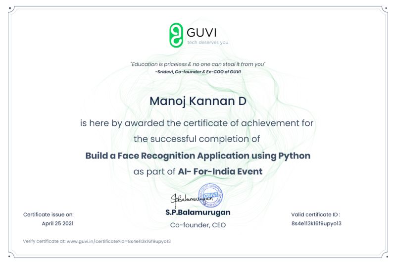 Manoj Kannan D on LinkedIn: #guvi #python #aiforindia Manoj Kannan D on LinkedIn: #guvi #python #aiforindia
