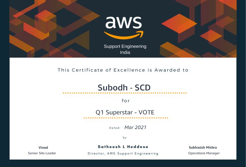 Subodh Singh on LinkedIn: #aws #scd | 20 comments Subodh Singh on LinkedIn: #aws #scd | 20 comments