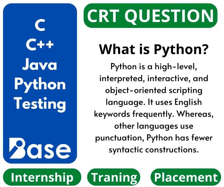 iBase Electrosoft LLP on LinkedIn: #crtquestion #machinelearning #java ... iBase Electrosoft LLP on LinkedIn: #crtquestion #machinelearning #java ...