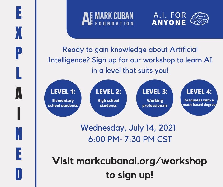 Mark Cuban Foundation on LinkedIn: #aiworkshop Mark Cuban Foundation on LinkedIn: #aiworkshop