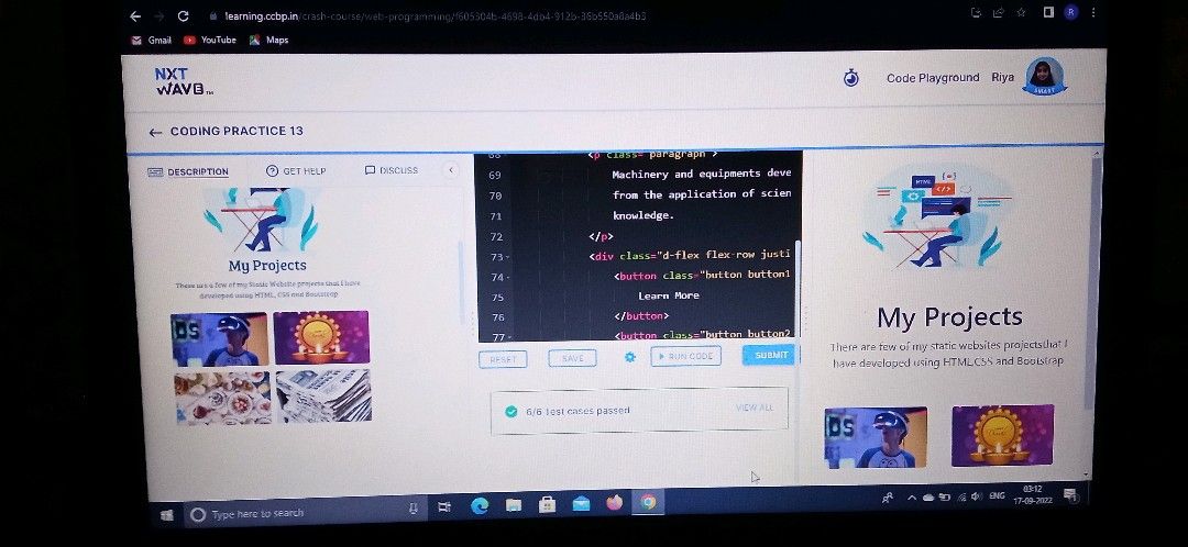 Riya Pandey on LinkedIn: #coding #html #css #ccbp #nxtwave #rahulattuluri Riya Pandey on LinkedIn: #coding #html #css #ccbp #nxtwave #rahulattuluri