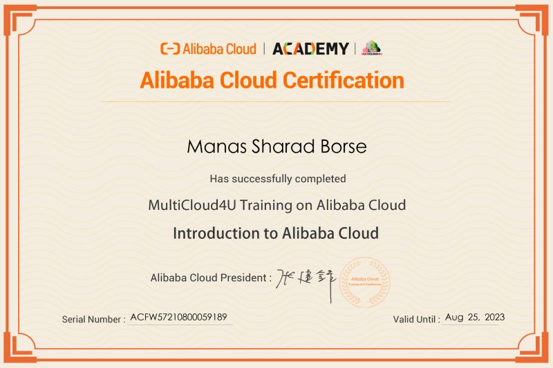 Manas Borse on LinkedIn: #ferdinaca #alibabacloud Manas Borse on LinkedIn: #ferdinaca #alibabacloud