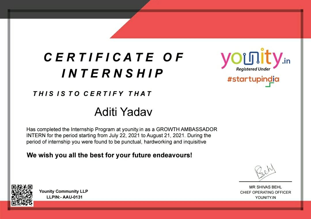 Aditi Yadav on LinkedIn: #proud Aditi Yadav on LinkedIn: #proud