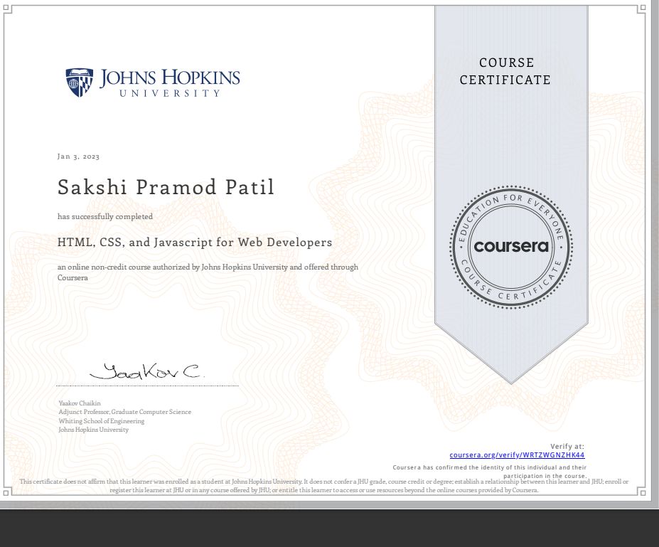 Sakshi Patil on LinkedIn: #coursera Sakshi Patil on LinkedIn: #coursera