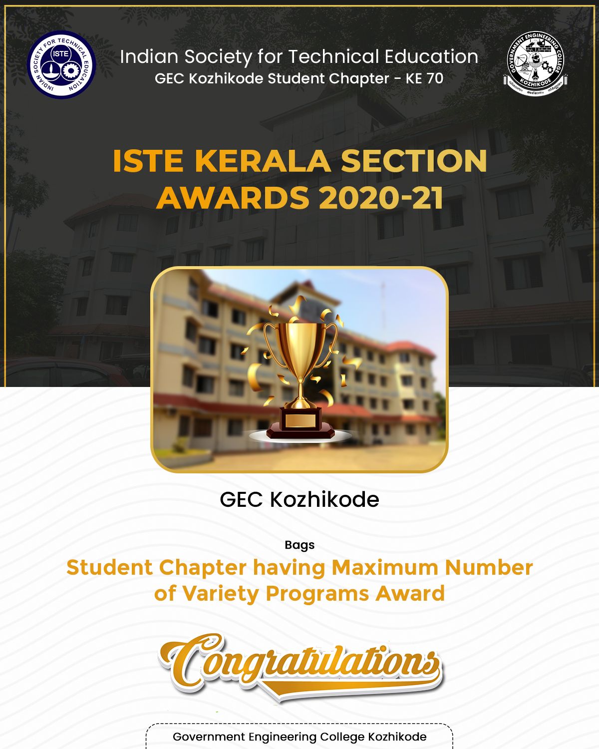 ISTE GEC Kozhikode Student Chapter on LinkedIn: ISTE Kerala Section ... ISTE GEC Kozhikode Student Chapter on LinkedIn: ISTE Kerala Section ...
