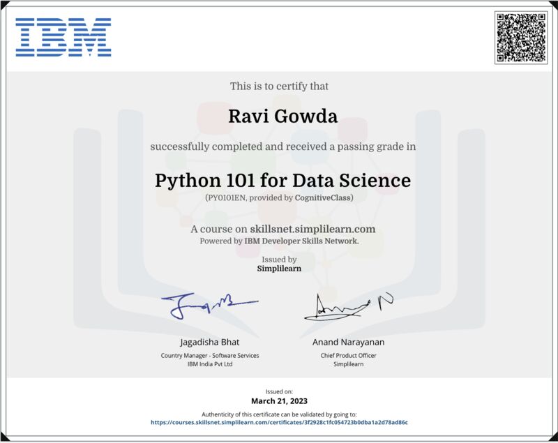 Ravi Gowda on LinkedIn: #datascience #python #ibm #simplilearn # ... Ravi Gowda on LinkedIn: #datascience #python #ibm #simplilearn # ...