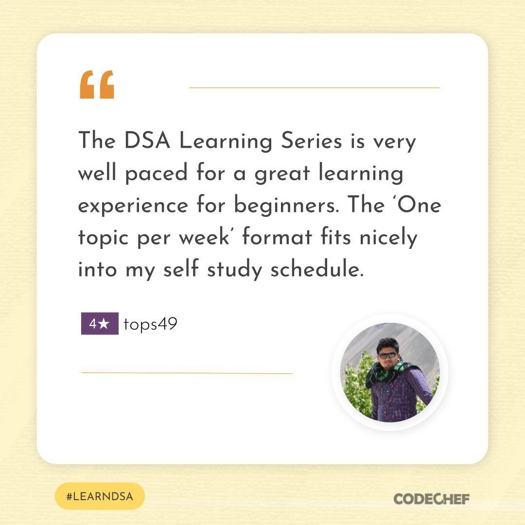 CodeChef on LinkedIn: #codechef #dsalearningseries #programming CodeChef on LinkedIn: #codechef #dsalearningseries #programming