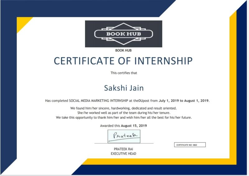 Sakshi Jain on LinkedIn: #bookhub #dupost #internship Sakshi Jain on LinkedIn: #bookhub #dupost #internship
