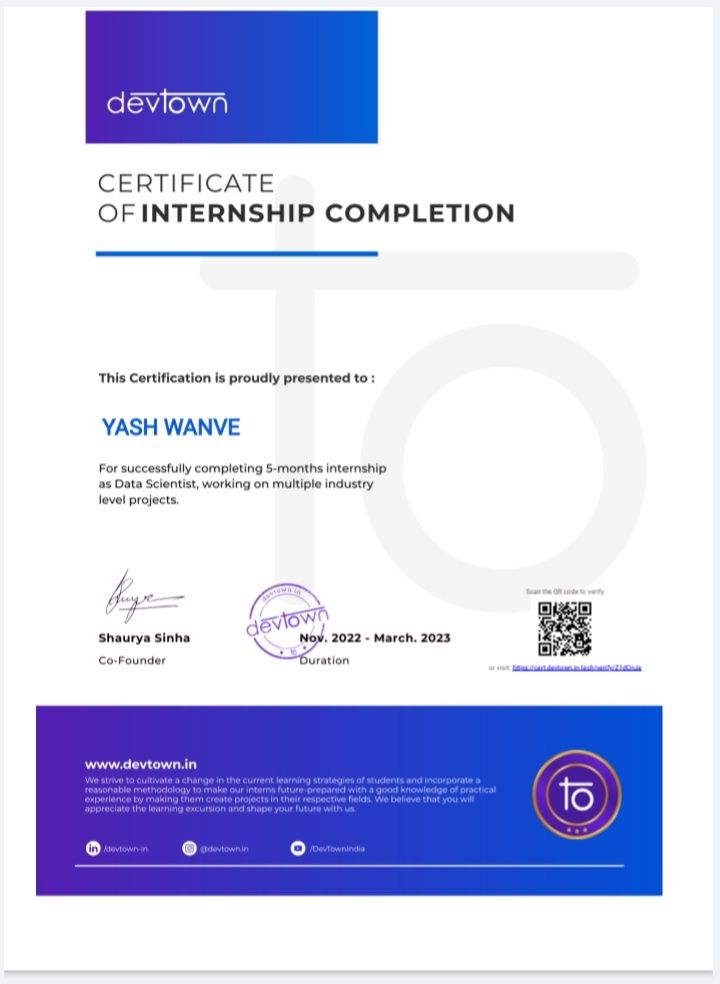 Yash Wanve on LinkedIn: #datascience #dataanalysis #internship #ml # ... Yash Wanve on LinkedIn: #datascience #dataanalysis #internship #ml # ...