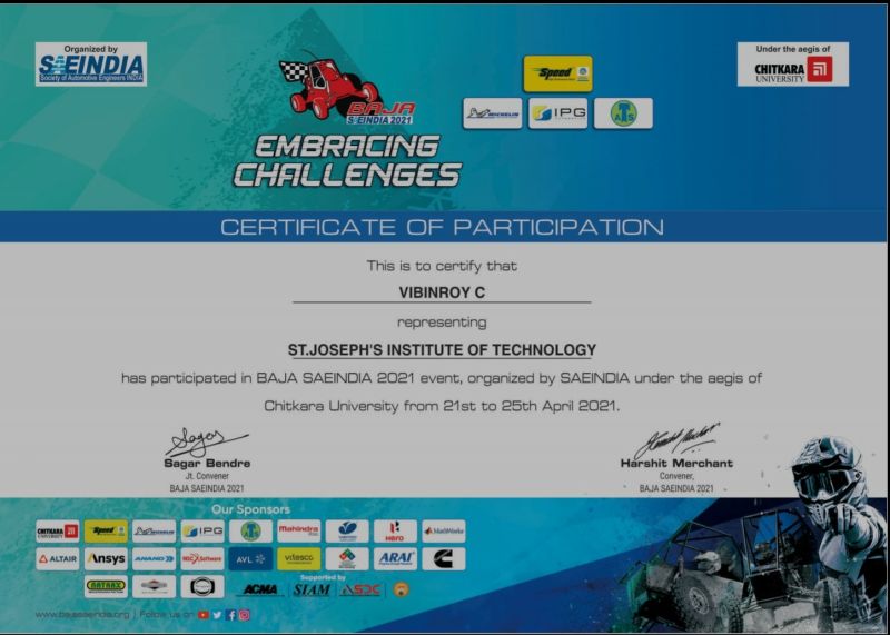 Vibin roy on LinkedIn: I am happy and proud to share my certificate of ... Vibin roy on LinkedIn: I am happy and proud to share my certificate of ...