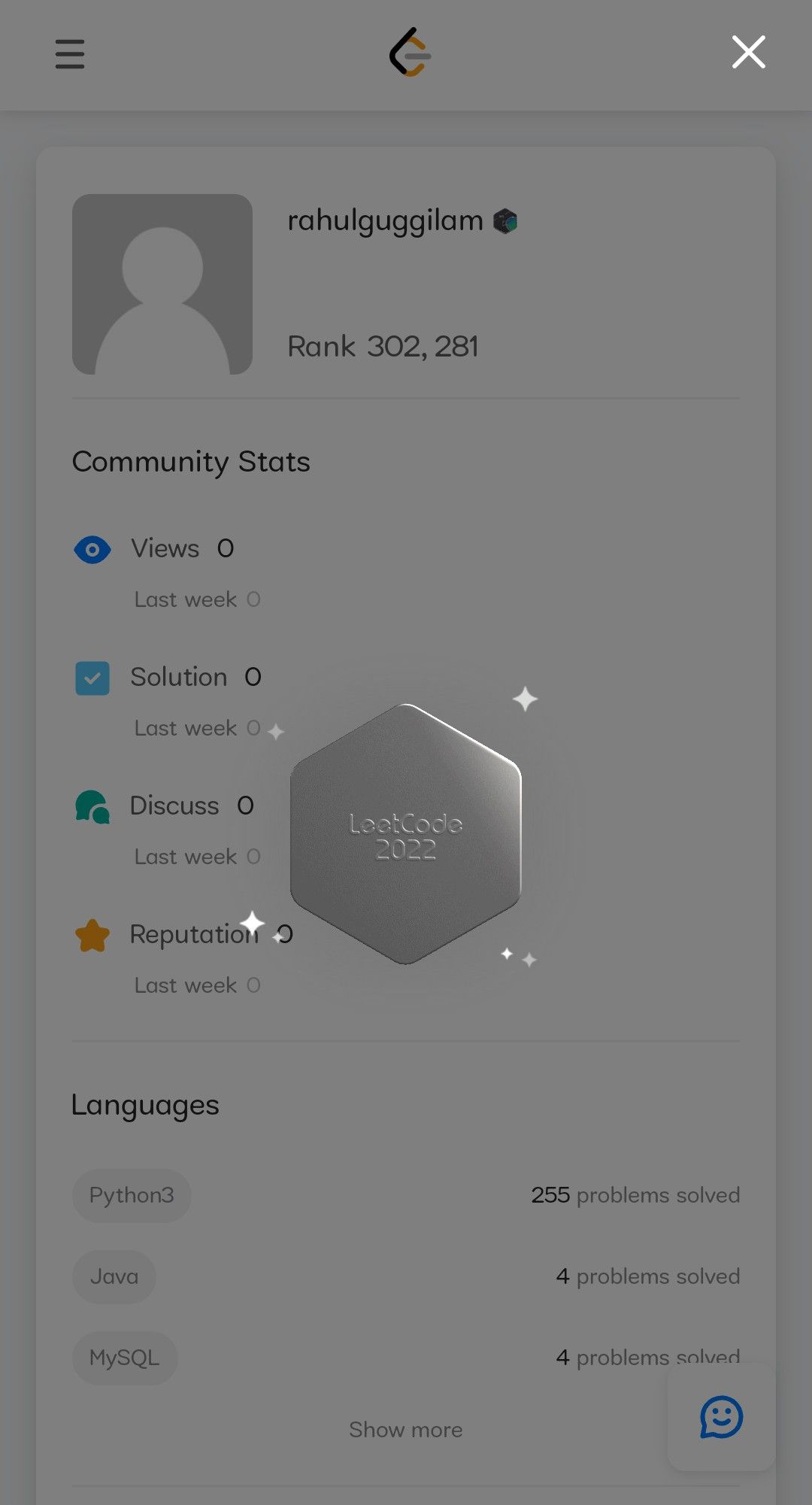 Guggilam Sai Rahul on LinkedIn: Finally got my first LeetCode badge. Guggilam Sai Rahul on LinkedIn: Finally got my first LeetCode badge.