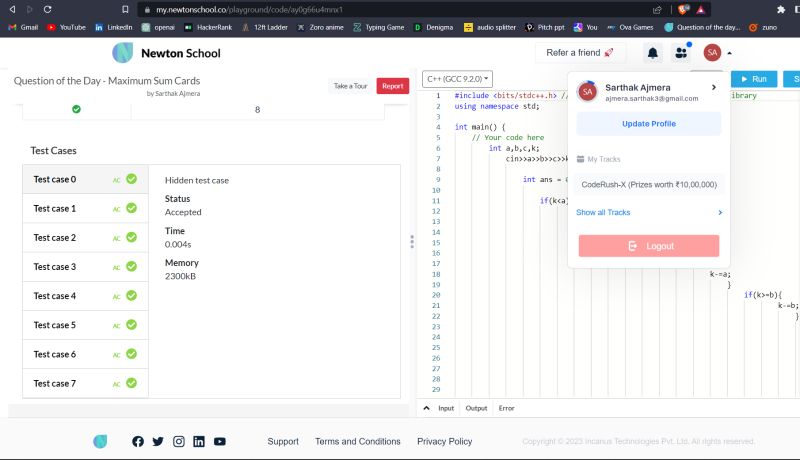 Sarthak Ajmera on LinkedIn: #cplusplus #day26 #30daysofcode #community ... Sarthak Ajmera on LinkedIn: #cplusplus #day26 #30daysofcode #community ...