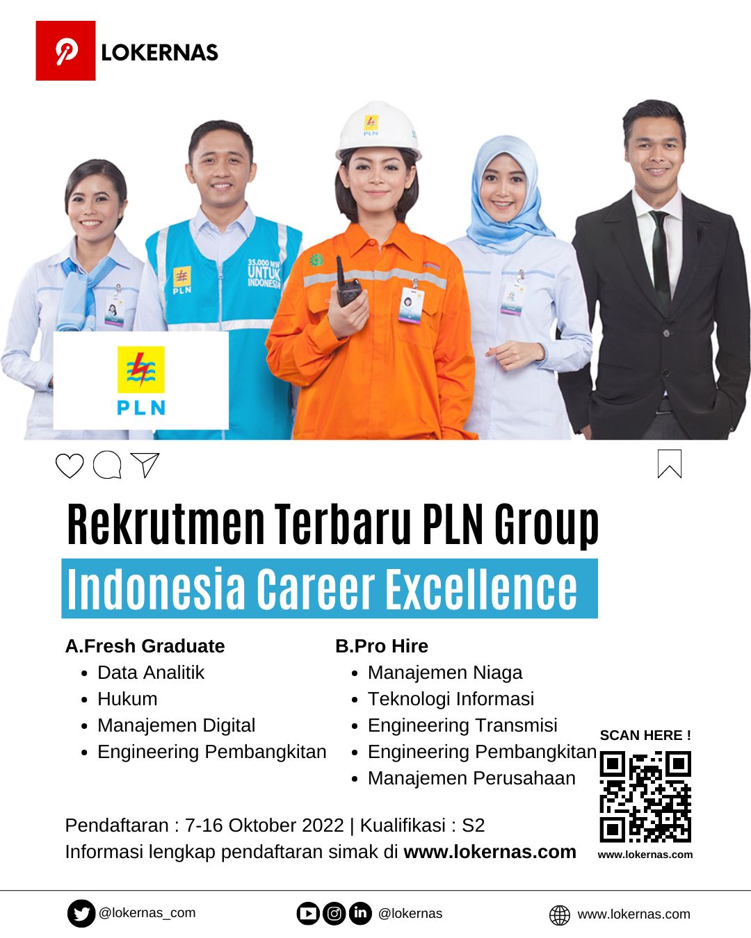 Lokernas.com on LinkedIn: Rekrutmen PLN Group Indonesia Career ... Lokernas.com on LinkedIn: Rekrutmen PLN Group Indonesia Career ...