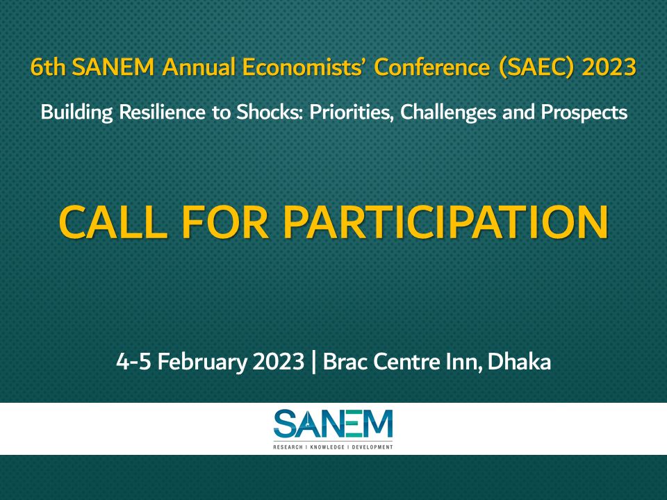 South Asian Network on Economic Modeling (SANEM) on LinkedIn: South ... South Asian Network on Economic Modeling (SANEM) on LinkedIn: South ...